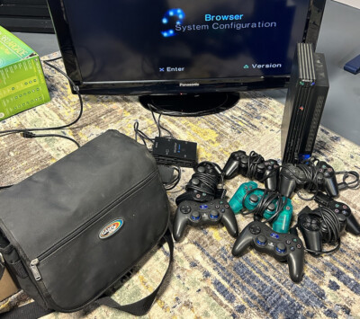 PlayStation 2 PS2 Console + Multiple Controllers + Case | eBay