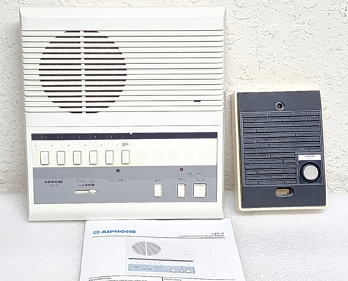 Aiphone 5-Call Surface Mount Master with Door Release +Aiphone LE-D ...