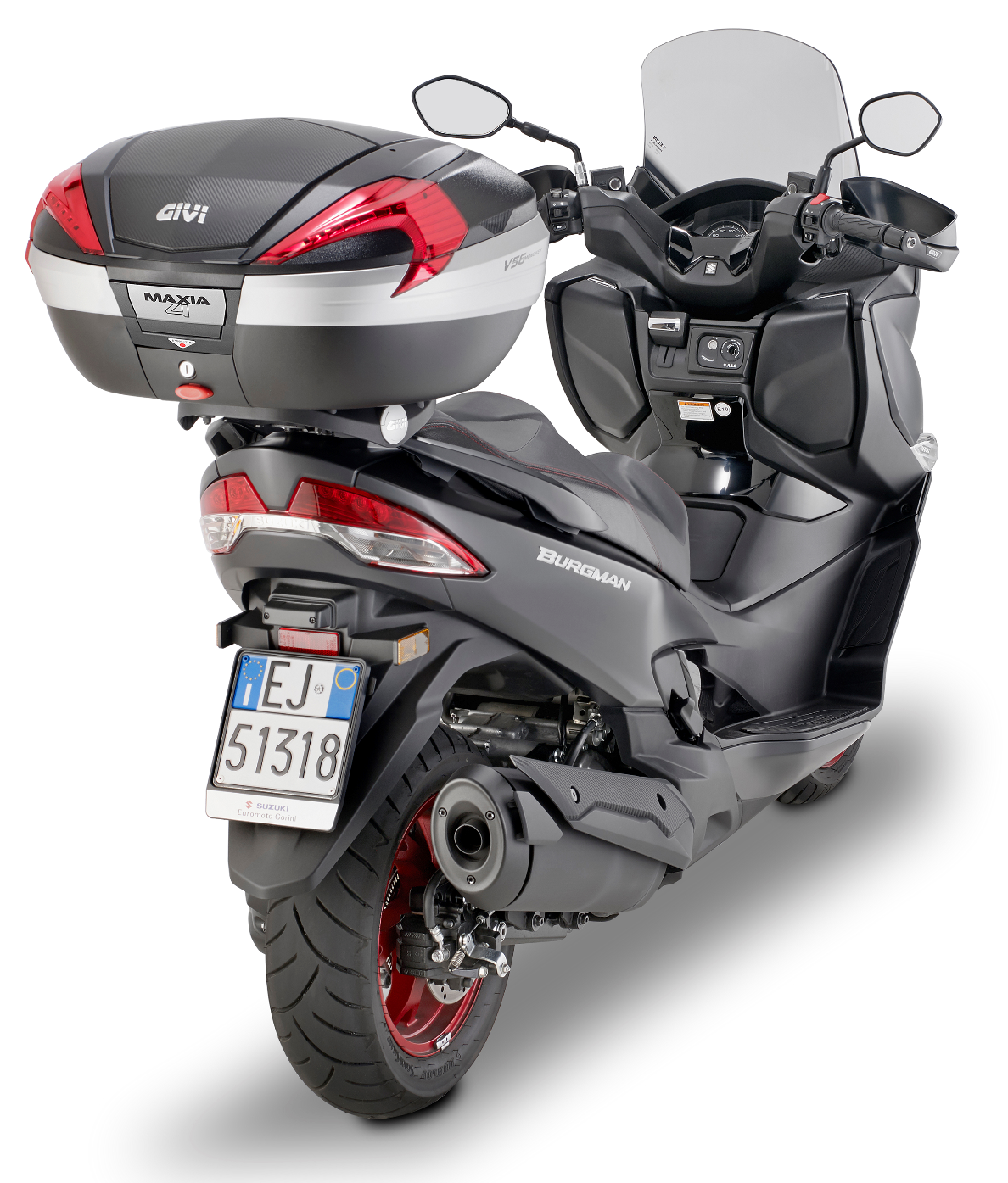 SUZUKI BURGMAN 400 2017 GIVI V56NN MONOKEY TOP BOX + SR3115 TOP CASE ...
