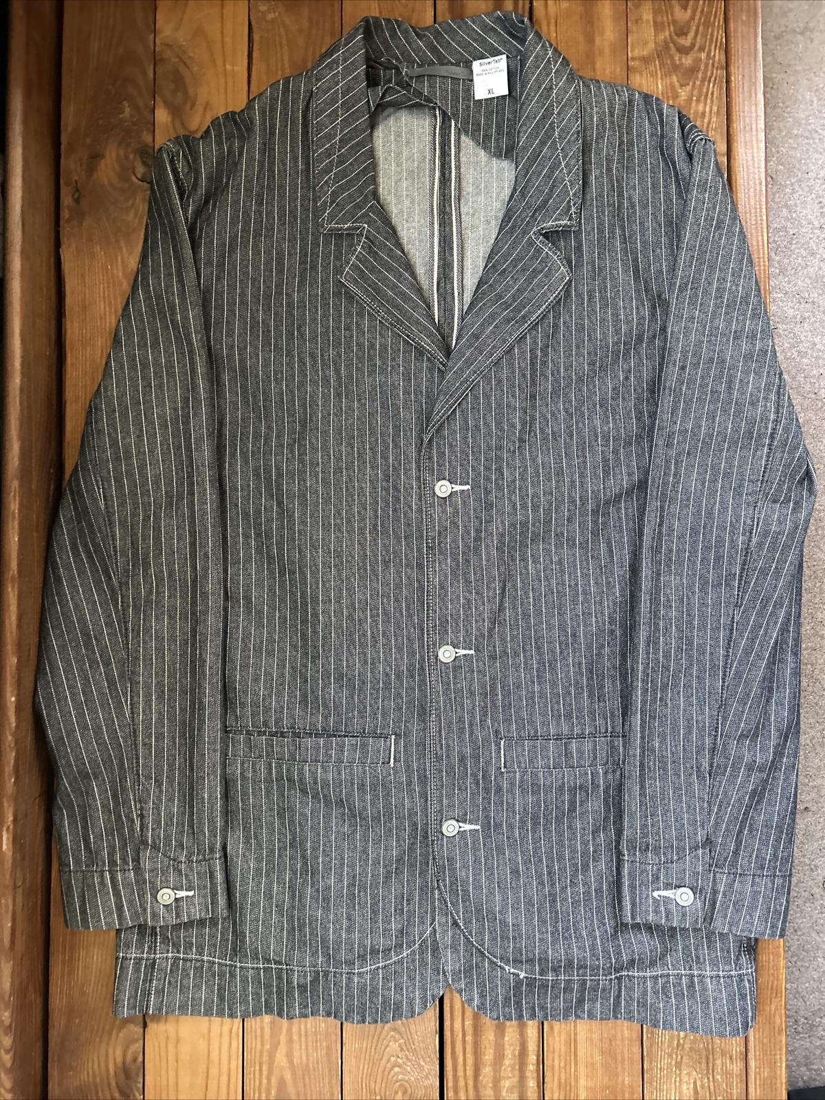 Vintage Levi’s Silver Tab Pinstripe Selvedge Denim Bl… - Gem