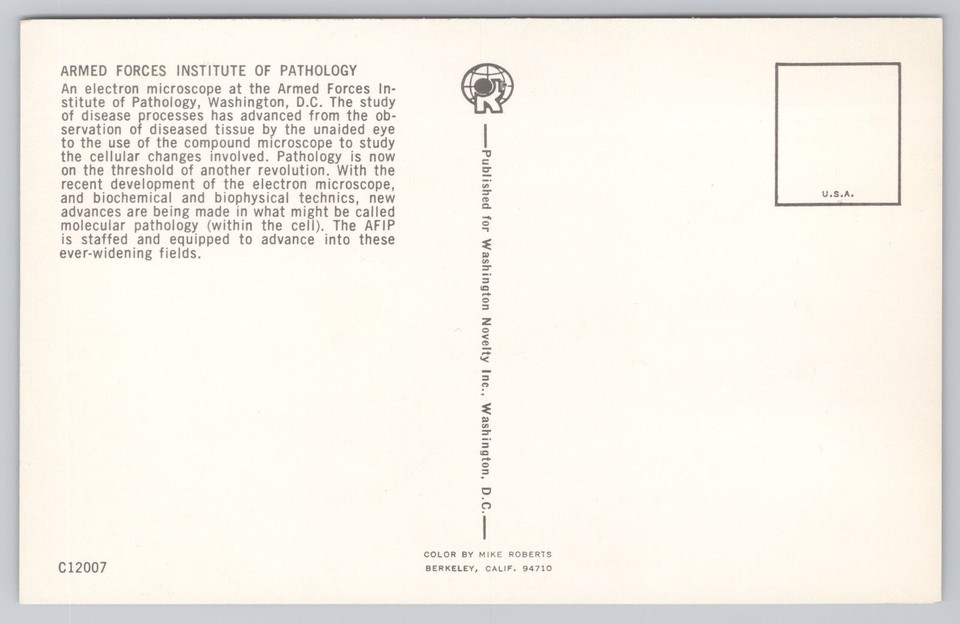 Armed Forces Institute of Pathology Washington DC Electron Microscope ...