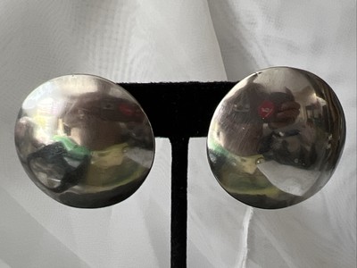 Navajo George Begay Artisan Handmade Sterling 1”1/2 Round Stud Earrings ...