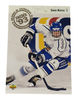 1992-93 Upper Deck Hockey World Junior Saku Koivu RC #617 Finland ...