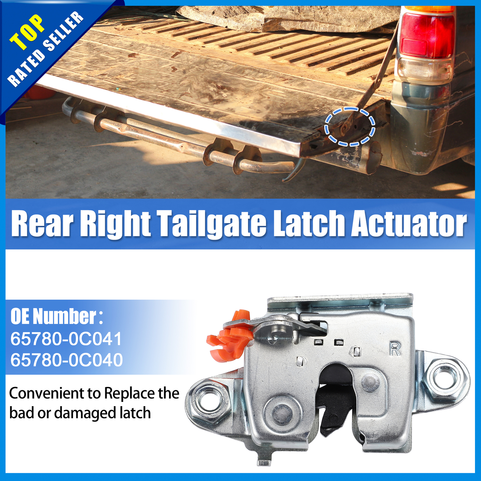 Pack of 1 for Toyota Tundra Rear Right Tailgate Latch Actuator No.65780 ...