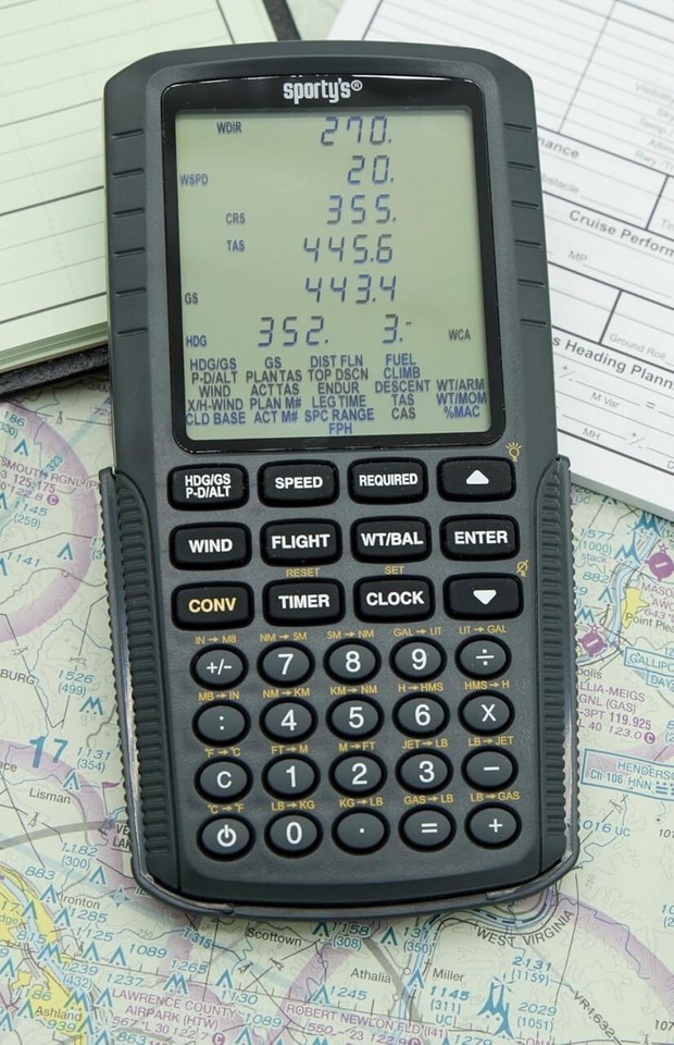 Sporty's Electronic E6B Flight Computer for Pilots - Approved for Use ...