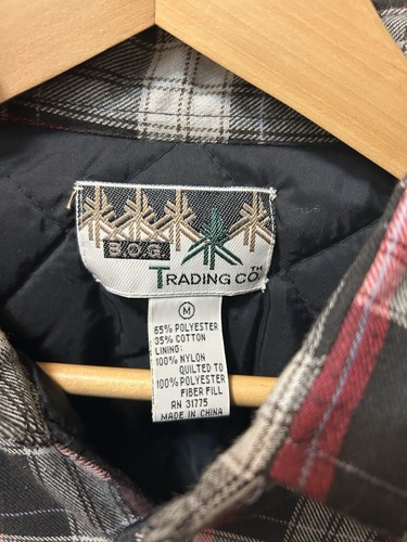 NEW! vintage 90s BOG TRADING CO Plaid Insulated Quilted Shacket Jacket ...