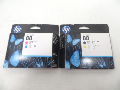 Set 2 HP 88 Prinhead C9381A & C9382A B/Y/C/M For Officejet Pro - Sealed ...