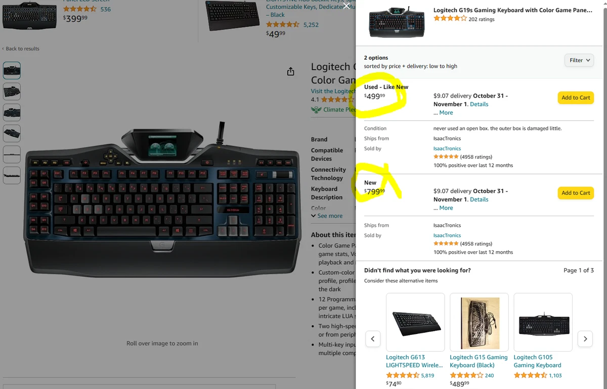 Logitech Gaming Keyboard G19