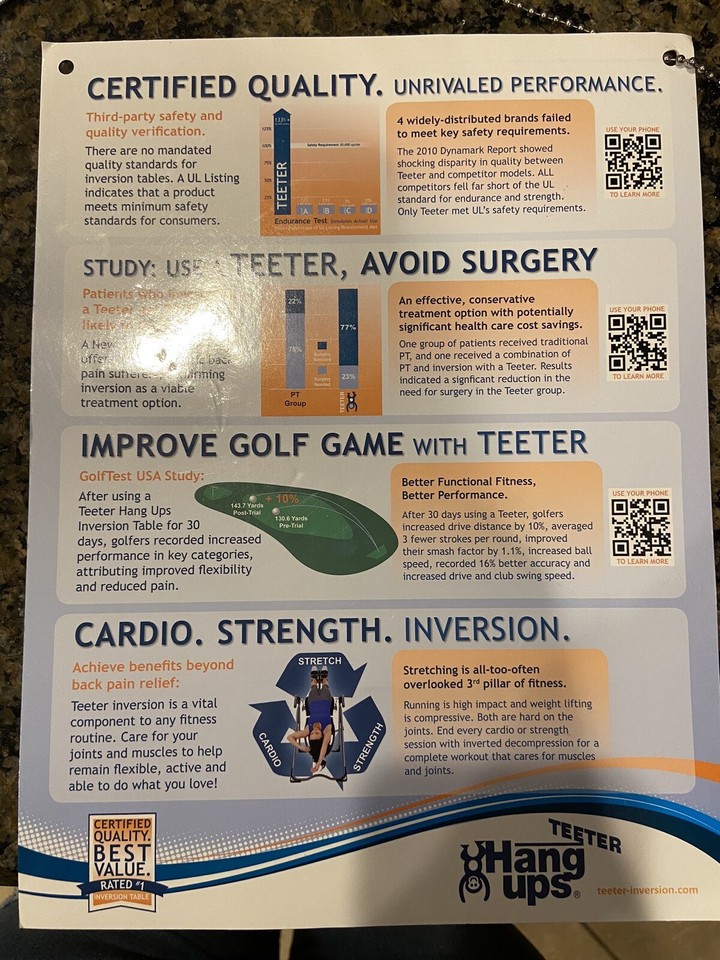 Teeter Hang Ups EP-960 Inversion Table with Back Pain Relief | eBay