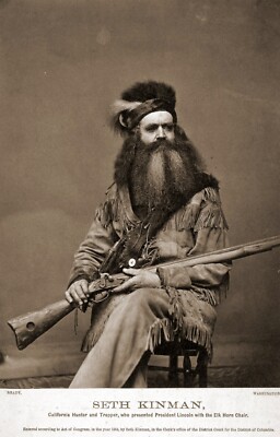 SETH KINMAN *2X3 FRIDGE MAGNET* MOUNTAIN MAN CHAIR MAKER FRONTIERSMAN ...