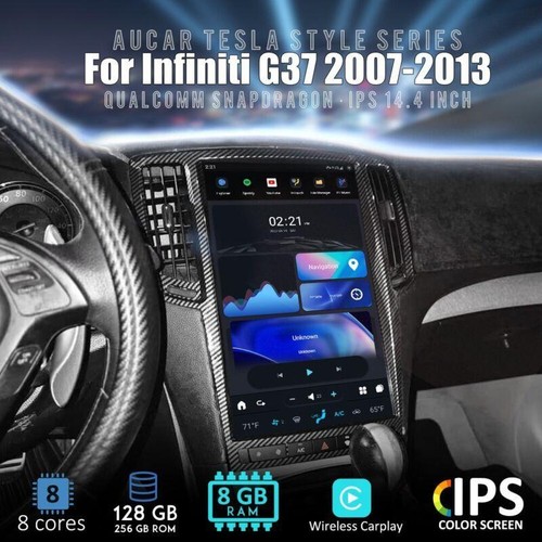 14.4" Android Tesla Vertical Screen For Infiniti G35 G37 2007-2013 Car ...