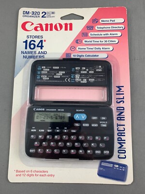 CANON DM-320 Vintage Personal Organiser Address Book World Clock ...