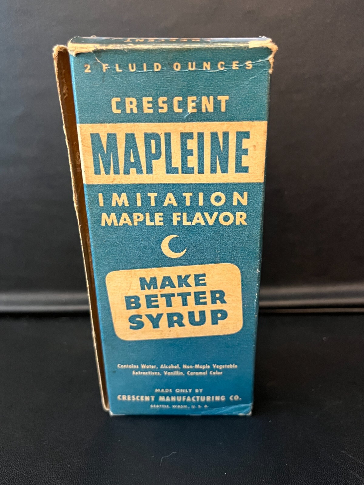 Vintage Crescent Mapleine Imitation Maple Flavor w/ Original Box ...