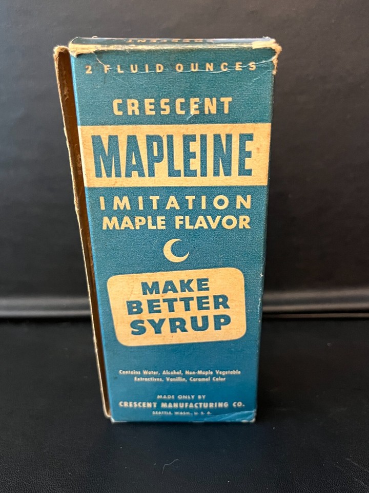 Vintage Crescent Mapleine Imitation Maple Flavor w/ Original Box ...