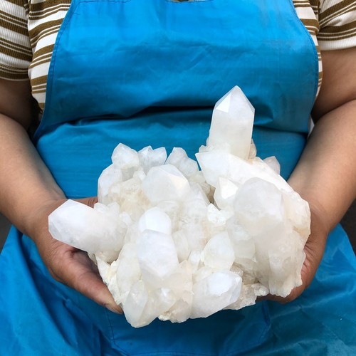 5.45LB Natural Clear Quartz Cluster Crystal Mineral Heals Specimen 1479 ...
