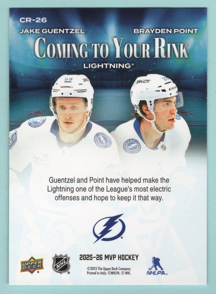 2025-26 NHL MVP UD COMING TO YOUR RINK CARD - CR-26 Jake GUENTZEL ...