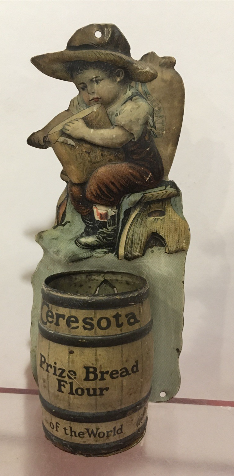 Ceresota Prize Bread Flour of the World Pressed Tin Match Holder ...