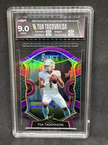 2020 Panini Select Concourse Purple Prizm Die Cut RC #45 Tua Tagovailoa ...