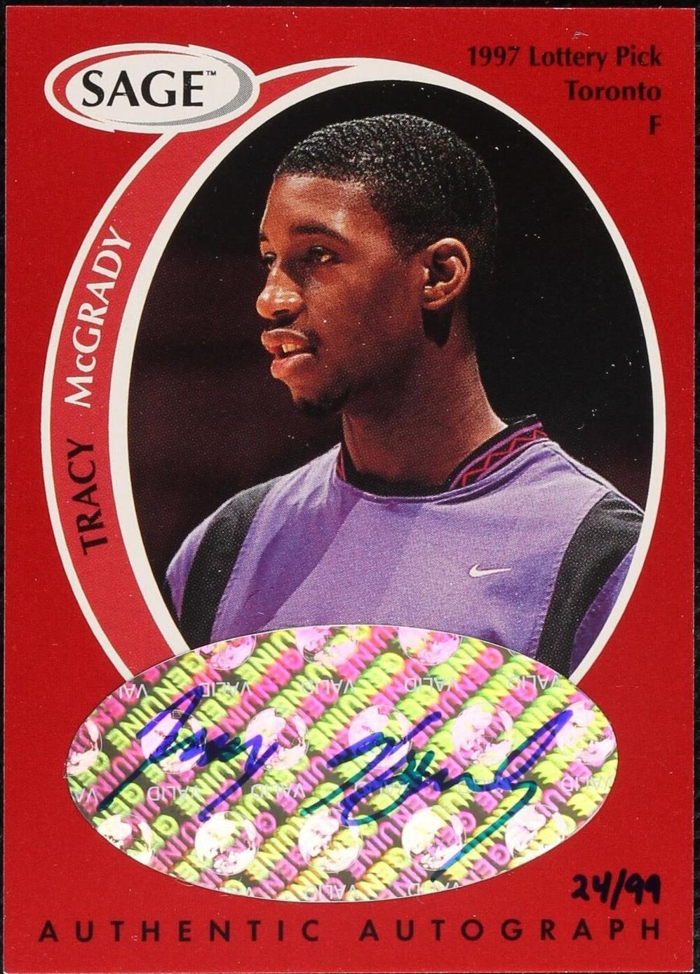 1998 SAGE - Authentic Autograph Tracy McGrady #A30 /99 (AU) for sale ...