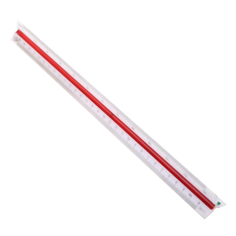 300mm Triangular Metric Scale Draughtsmens Ruler For Engineer ...