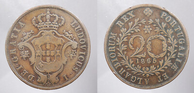 AZORES 1865 20 Reis #WC99617 | eBay