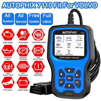 AUTOPHIX 7110 Car Code Reader For Volvo OBD2 Scanner All System ...