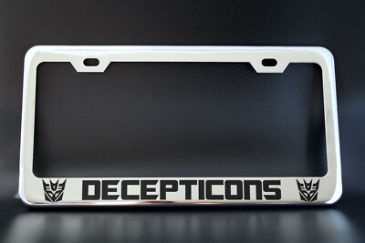 "DECEPTICONS TRANSFORMERS" License Plate Frame, Custom Made of Chrome ...
