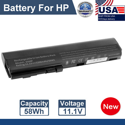 SX06XL Laptop Battery for HP Elitebook 2560p 2570p Serie 463309-241 ...