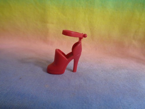 Barbie Doll Red Ankle Strap Closed Toe Replacement Single Shoe | eBay