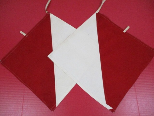 WWI AEF US Army Signal Corps Semaphore Signal Flags & Canvas Carry Case ...