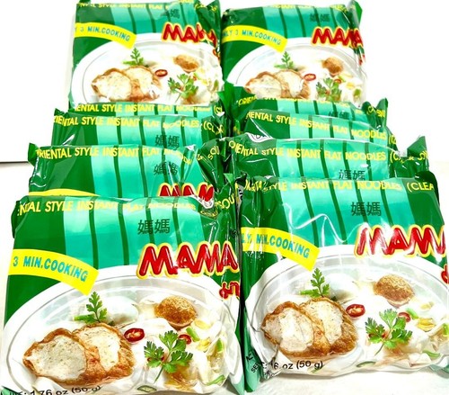 Mama Oriental Style Instant Flat Noodles Clear Soup 1.76 oz x 10 Packs ...