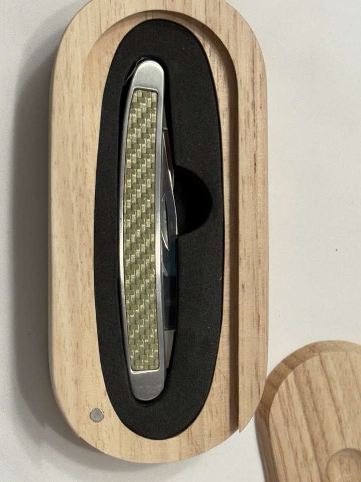 Camillus Yello-Jaket Folding Knife w/ Wood Box – Dual Blade | eBay