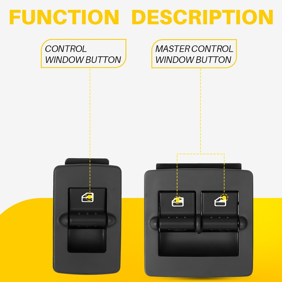 Master Power 4pin Window Switch for 1998-2010 Volkswagen Beetle Front ...