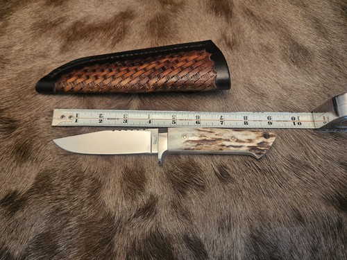 George Trout Knife Custom Model 20 Loveless Style. Original Sheath | eBay