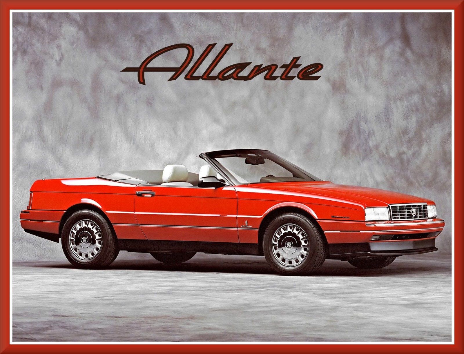1993 Cadillac Allante, Red/White, Tool Box/Refrigerator Magnet, 42 MIL ...