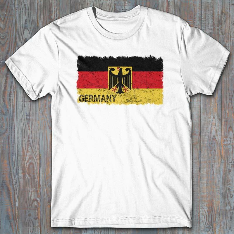 Novelty T shirt FLAG OF GERMANY Deutschland distressed, cool patriotic ...