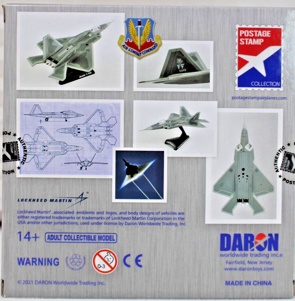 F-22 RAPTOR LOCKHEED MARTIN USAF 1/145 POSTAGE STAMP PS5382-1 NEW IN ...