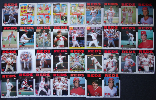 1986 Topps Cincinnati Reds Team Set of 34 Baseball Cards | eBay