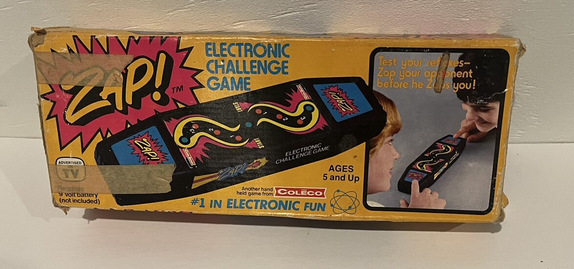 1981 Coleco ZAP! 2 Two Player Handheld Electronic Game In Box Untested ...