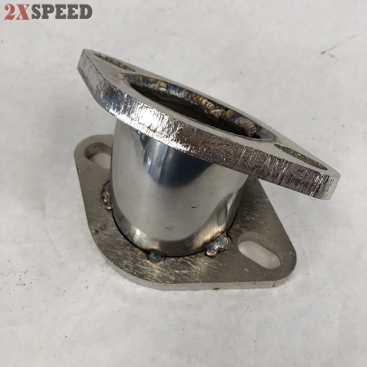 2.5" to 2.5" 45-degree 2 Bolt Flange Exhaust Muffler Pipe Flange ...