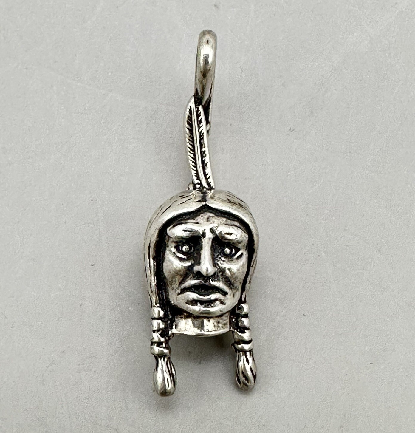 Native American Indian Chief Pendant Feather Tribe Ch… - Gem