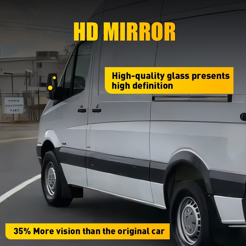 Left Heated Mirror Glass w/Backing Plate For Mercedes-Benz Sprinter ...