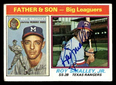 1976 Topps Roy Smalley, Jr. 70 Father & Son Signed/Auto UZ806 | eBay