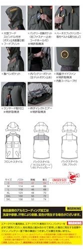 BURTLE Aircraft Vest AC1154 Milis Green Size M Lightweight Workwear Fan ...