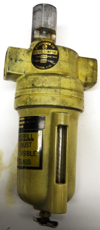 NORGREN LUBRICATOR L12-421-MPDA, INLET 250 PSIG MAX, TEMP 175*F MAX, 1/ ...