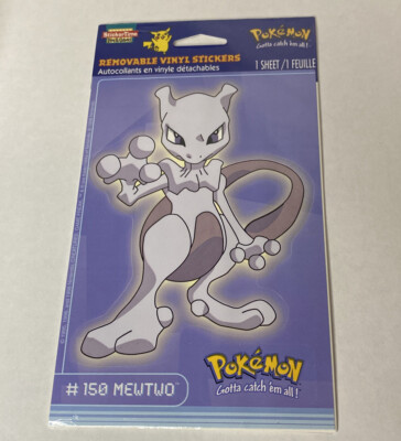 Vintage Pokemon Nintendo #150 Mewtwo Removable Vinyl Sticker 1999, 5 ...