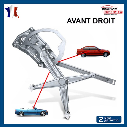 Alzavetro Elettrico Anteriore Destro Per BMW SERIE 3 E36 51331977580 ...