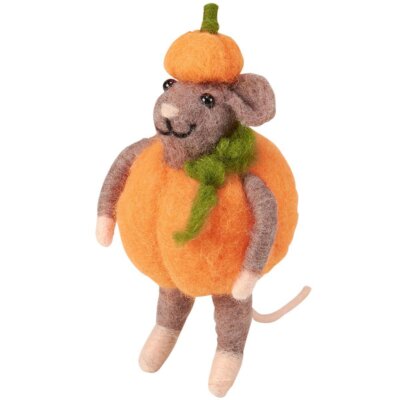 Primitive Country Halloween Felt Mouse Pumpkin Ornament | eBay