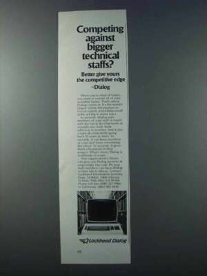 1981 Lockheed Dialog Online Information Retrieval Ad | eBay