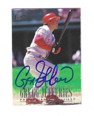 Signed Autographed GREGG JEFFERIES Phila Phillies 1996 Fleer Card #254 ...